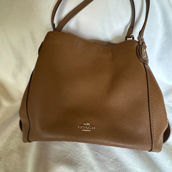 Coach | Bags | Coach Edie Pebbled Leather Brown L65757125 | Poshmark